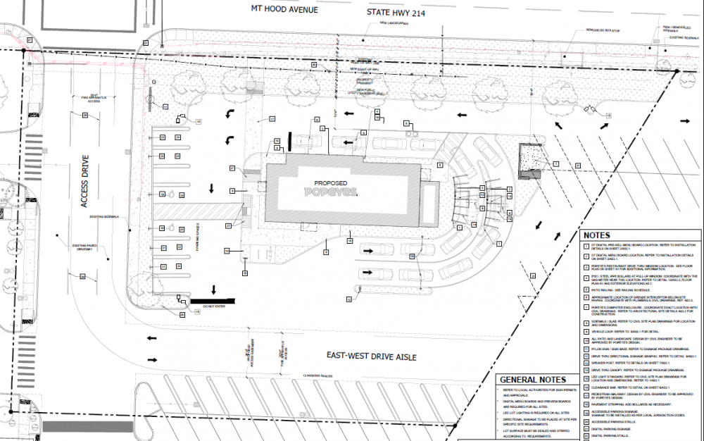 Design Review DR 25-04: Popeyes drive-through fast food restaurant ...